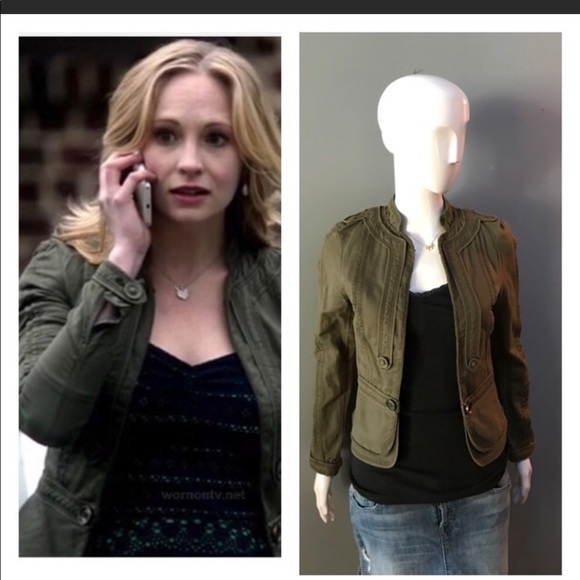 elevenses | Jackets & Coats | Caroline Forbes Army Green Peplum Jacket ...